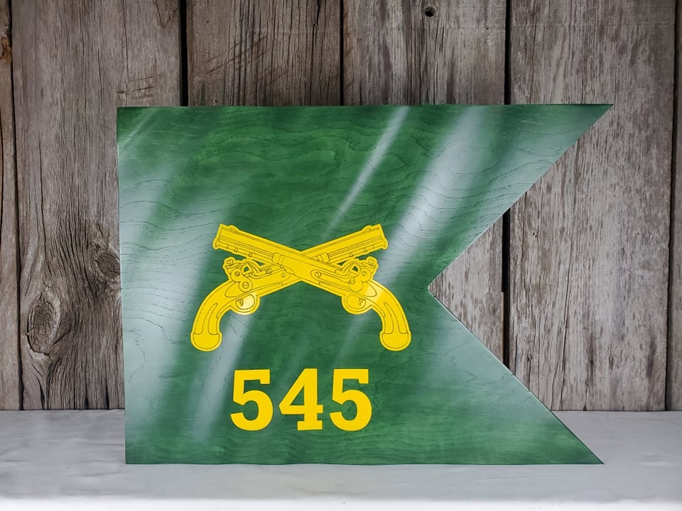 FULL SIZE Replica WAVY Guidon - 20" x 27" | County Road Custom
