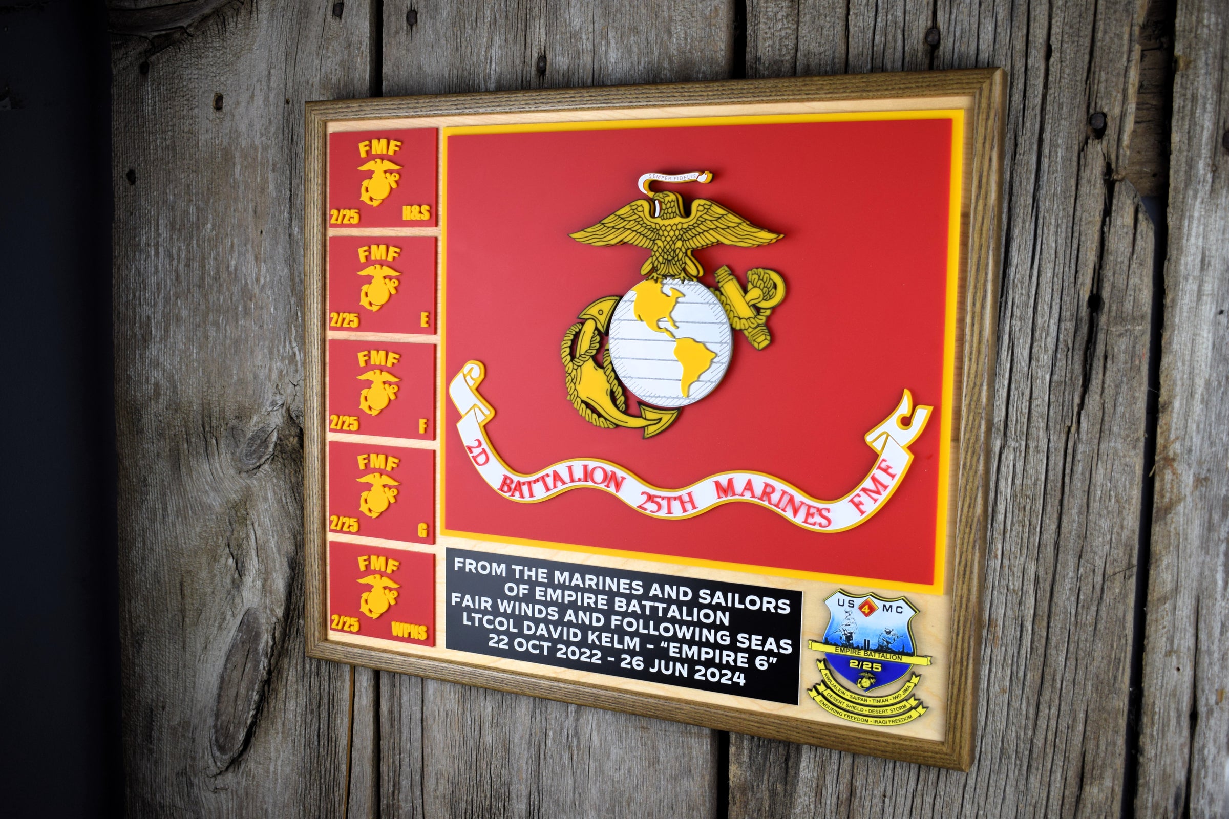 Unit Colors Farewell Plaque | County Road Custom