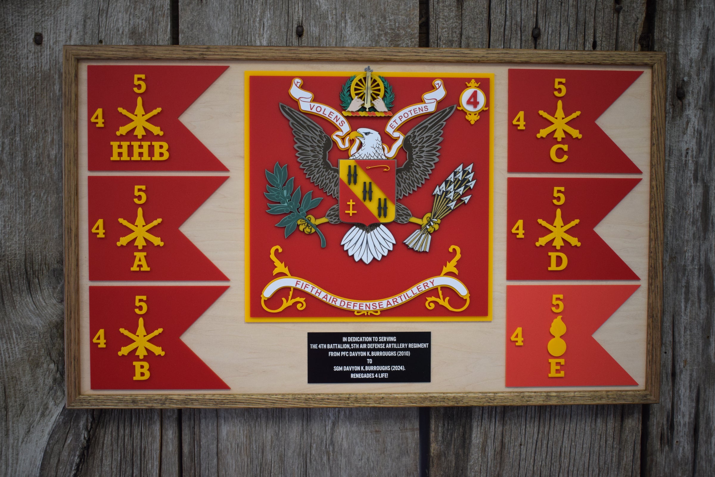 Unit Colors Farewell Plaque | County Road Custom