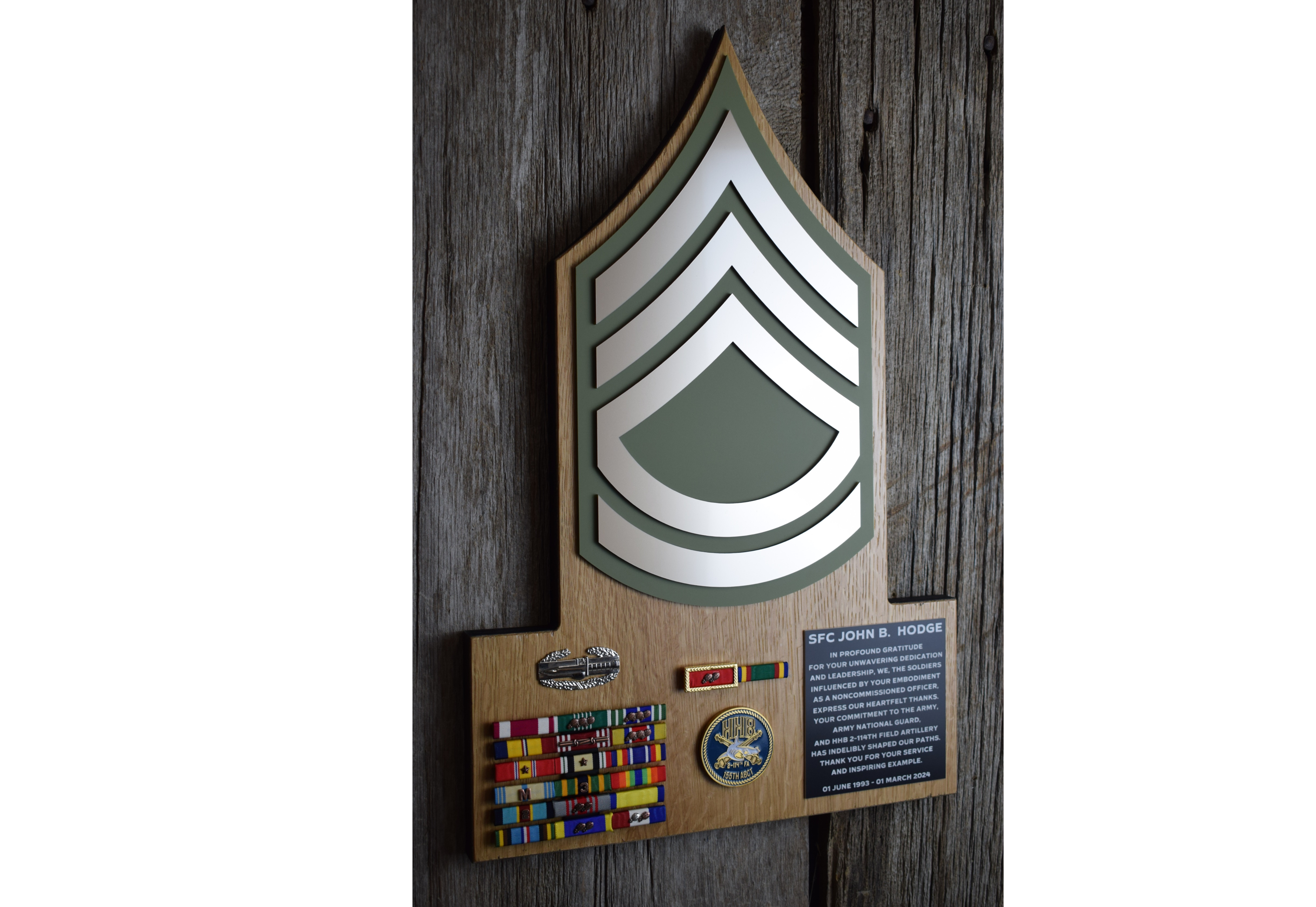 Military Rank Career Display Plaques | County Road Custom