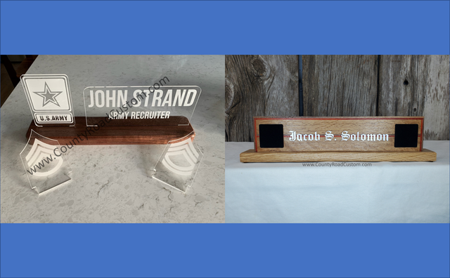 Desk Placards | County Road Custom