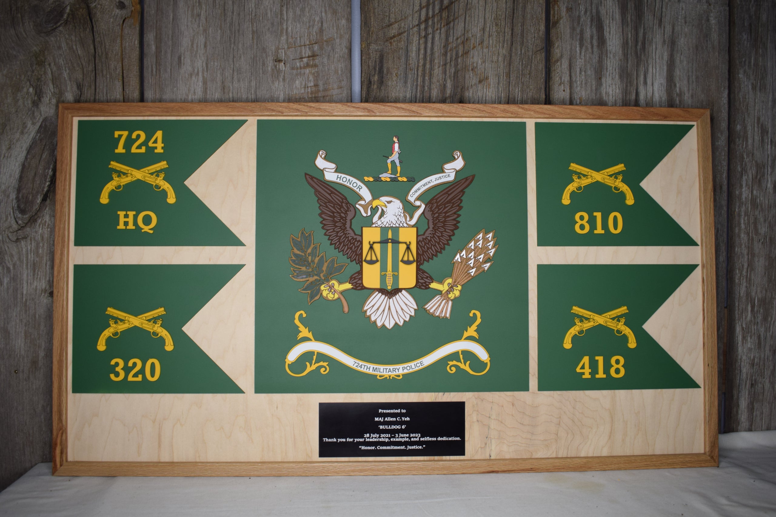 Unit Colors Farewell Plaque | County Road Custom