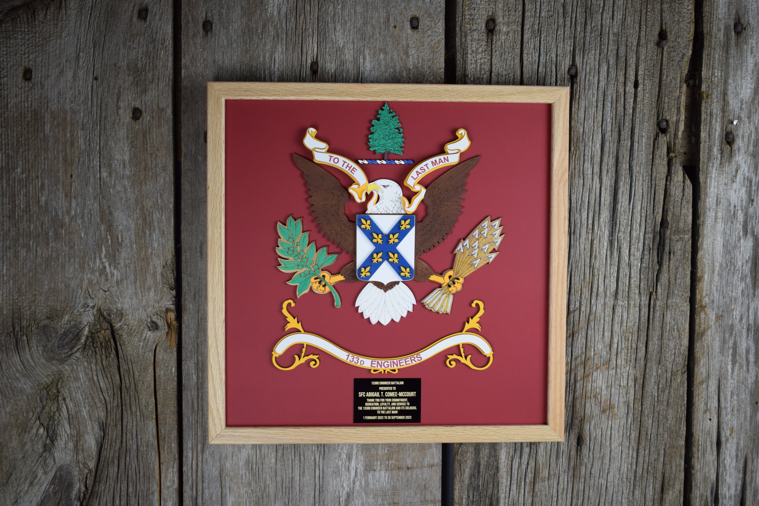 Unit Colors Farewell Plaque | County Road Custom