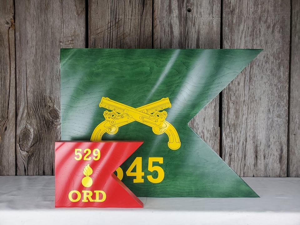 FULL SIZE Replica WAVY Guidon - 20" x 27" | County Road Custom