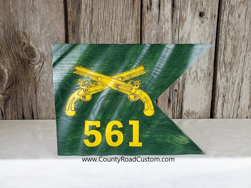LARGE Custom WAVY Guidon 11" x 15" | County Road Custom